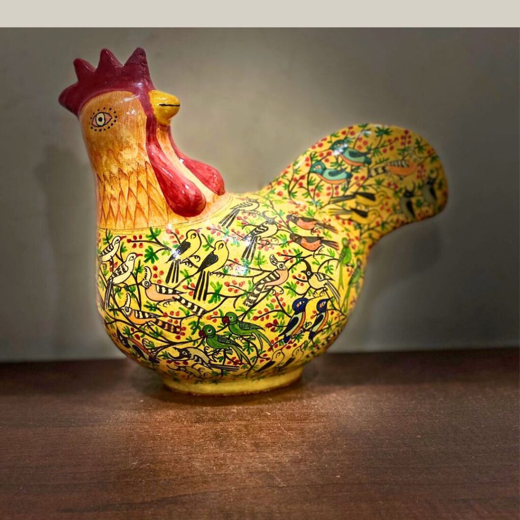 Buy Paper Mache Rooster Online, Papier Mache Rooster - Parodarsh