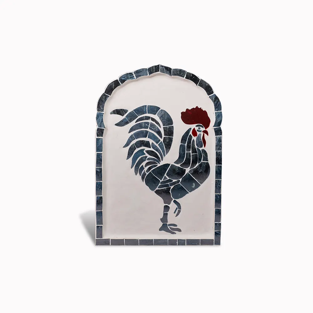 Proud Rooster in traditional Thikri art - Parodarsh